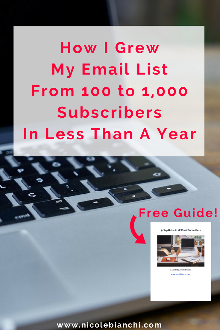 How I Grew My Email List From 100 to 1,000 Subscribers in Less Than a ...